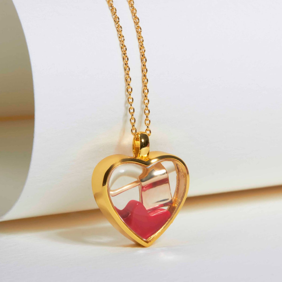 Floating Heart Memory Locket - Gold – LOVELOX