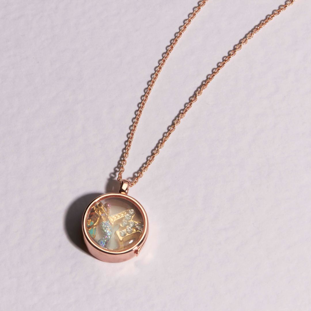 Floating Round Memory Locket - Rose Gold – LOVELOX