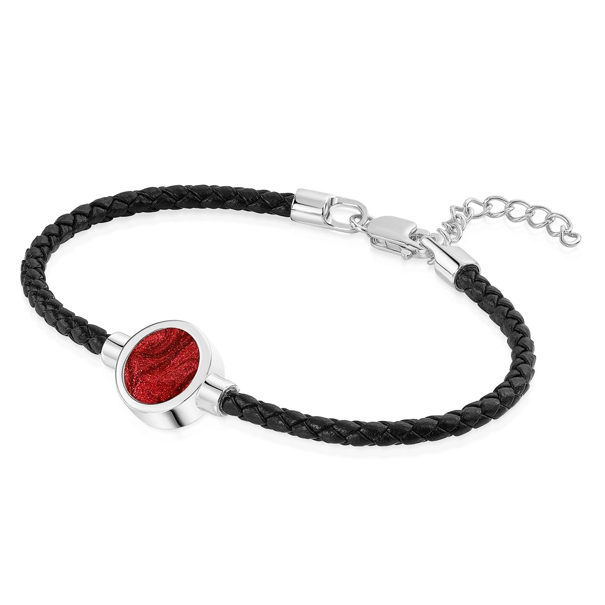 Braided Cord Ashes Resin Bracelet - Silver – LOVELOX