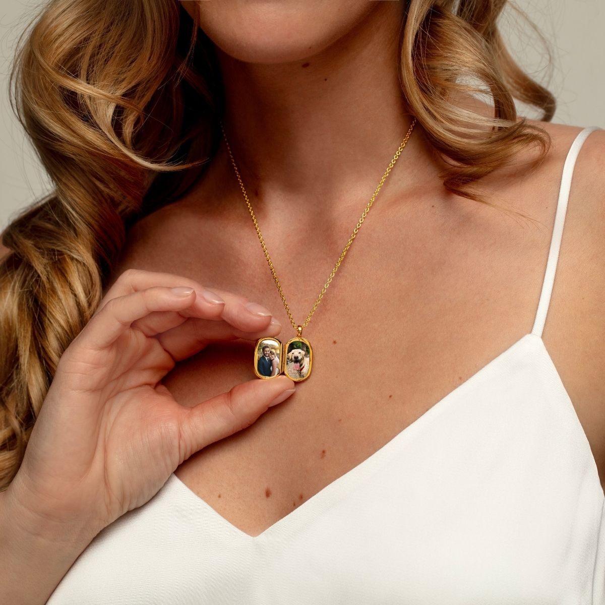 Small Lapis Dog Tag Locket - Gold – LOVELOX