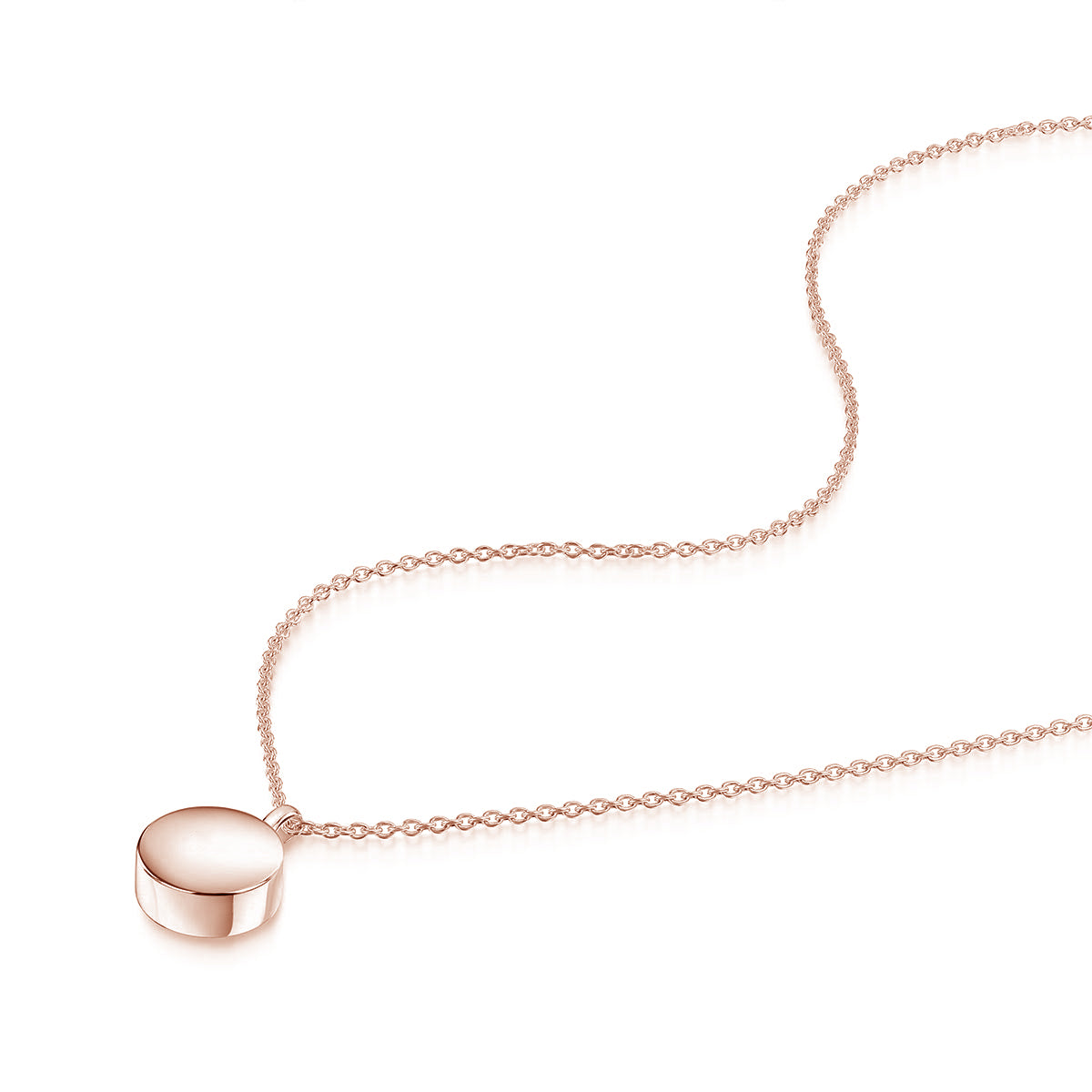 Small Round Urn Ashes Necklace – Rose Gold – LOVELOX