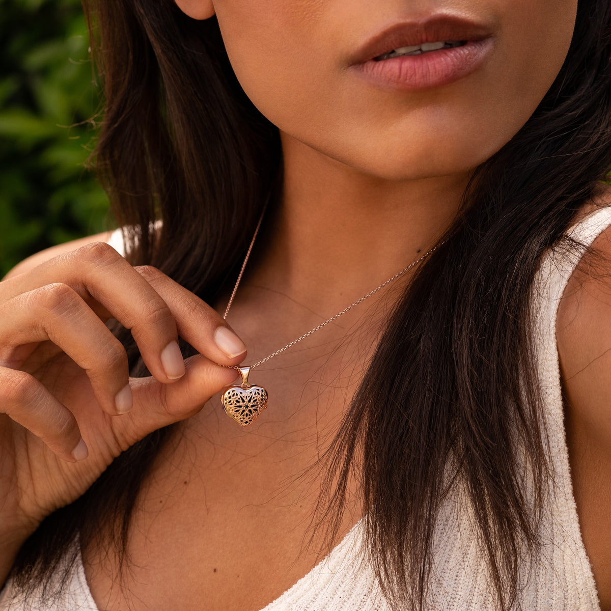 Filigree Personalised Heart Locket – Rose Gold – LOVELOX